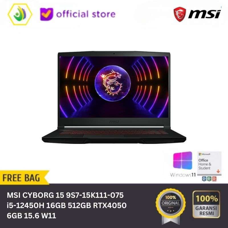 Jual Msi Cyborg 15 9s7-15k111-075 I5-12450h 16gb 512gb Rtx4050 6gb 15.6 W11 Di Seller Parade It ...