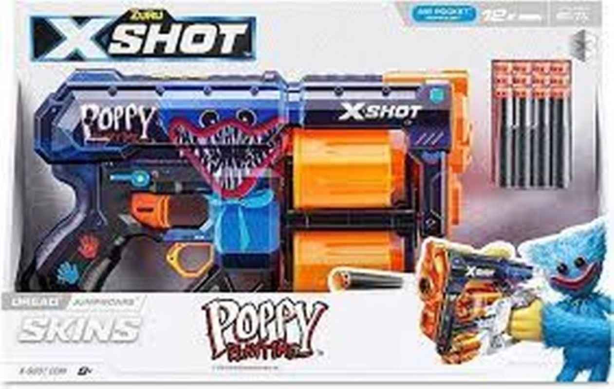 Promo Zuru Xshot Skins Dread Poppy Playtime Blaster Double Barrel X ...