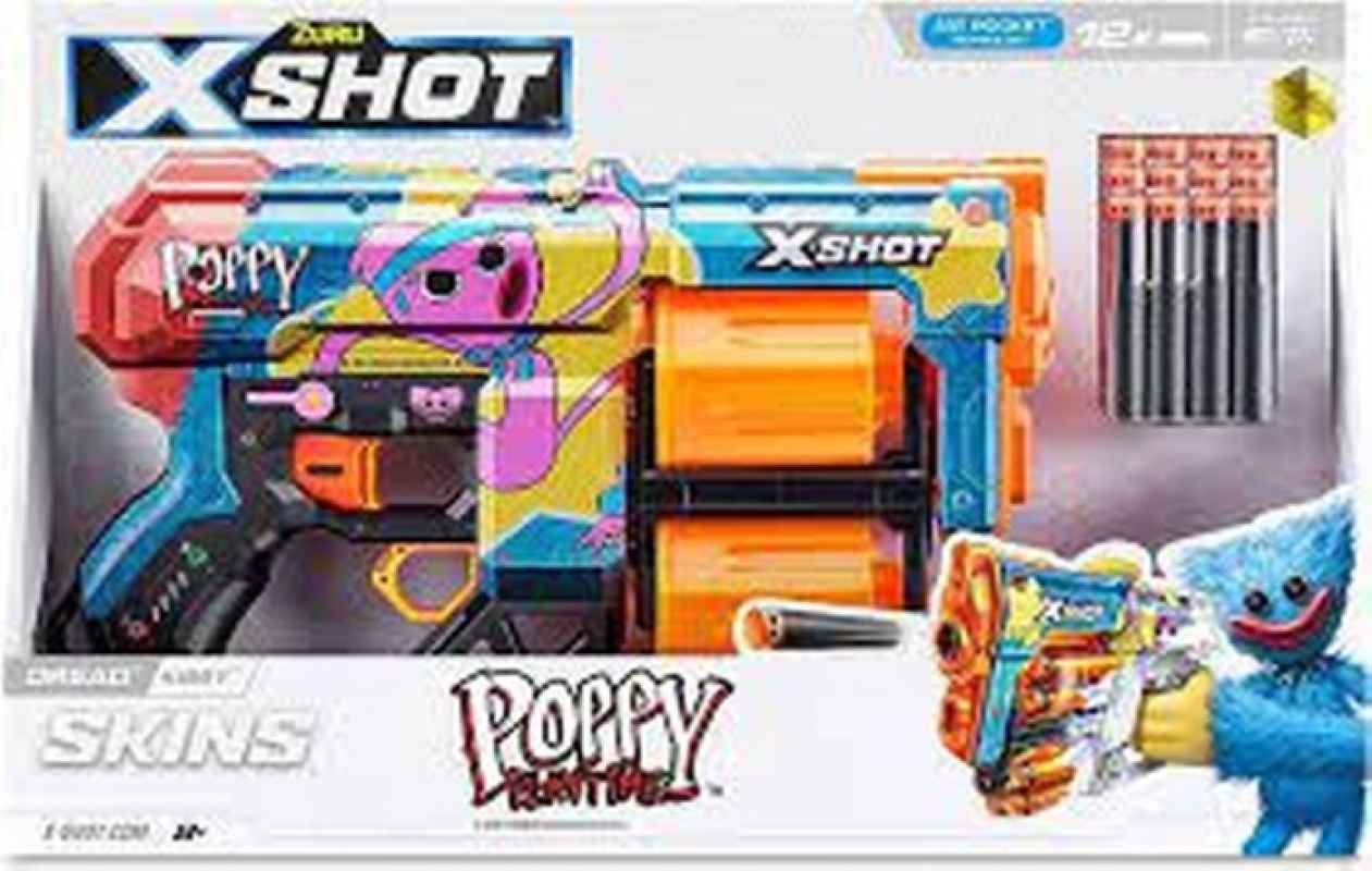 Promo Zuru Xshot Skins Dread Poppy Playtime Blaster Double Barrel X ...