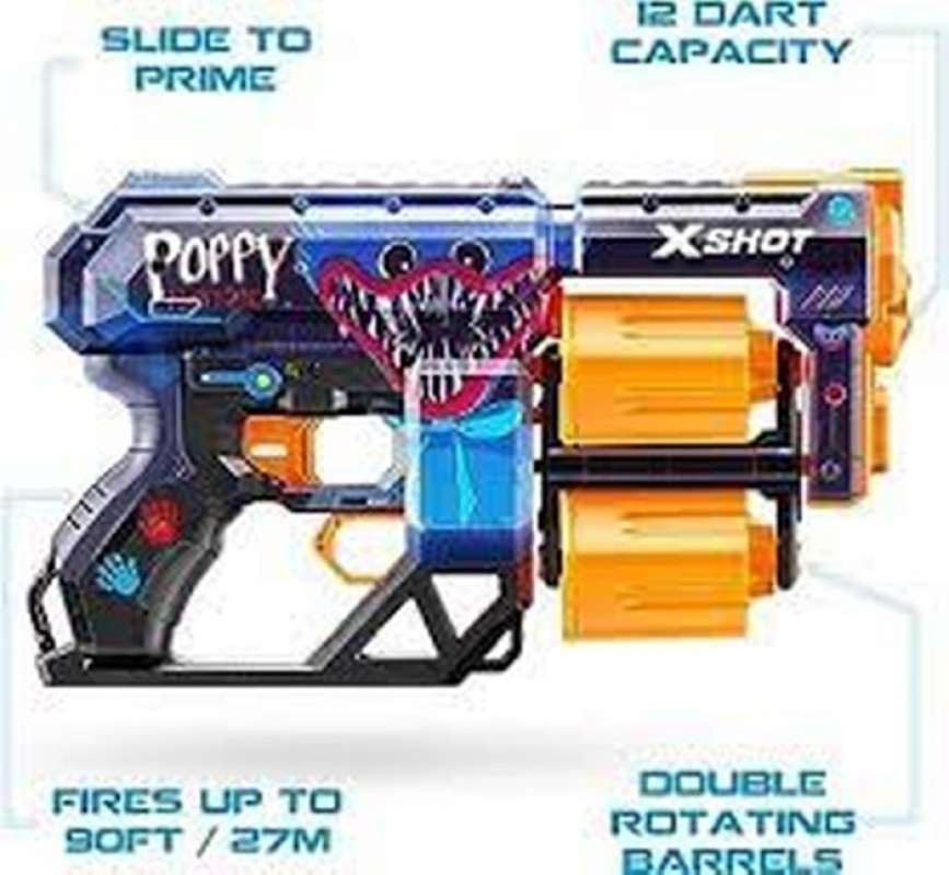 Promo Zuru Xshot Skins Dread Poppy Playtime Blaster Double Barrel X ...