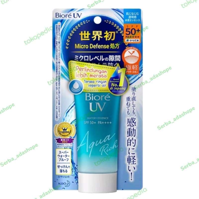 Promo Biore Sunscreen Biore Uv Aqua Ri Watery Essence Spf 50/pa+++ 50gr ...