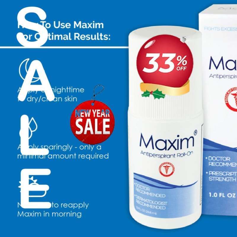 Promo Maxim Antiperspirant/deodorant Roll On 30 Ml Diskon 23% Di Seller ...