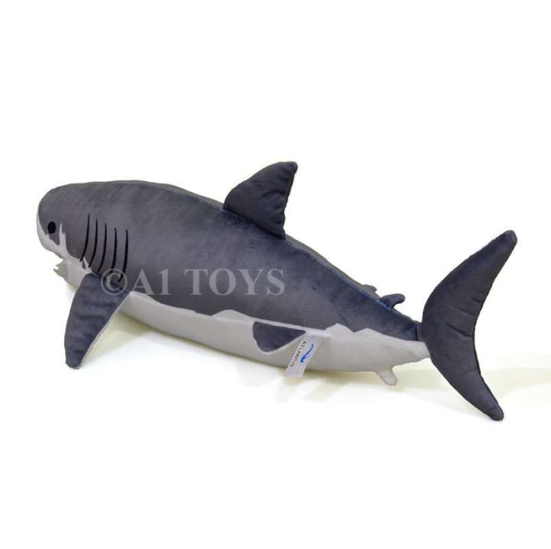 Jual Boneka Plush Toy Ikan Hiu Putih Great White Shark Atlantis 50 Cm ...