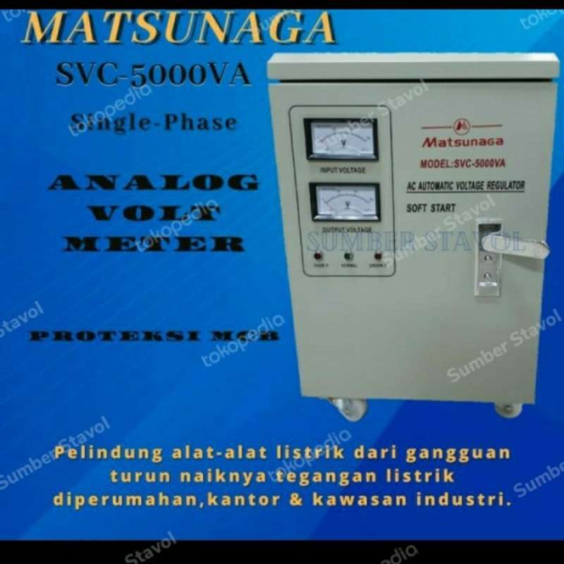 Promo New Stabilizer Listrik 5000 Va Stavolt Matsunaga 5000 Termurah ...