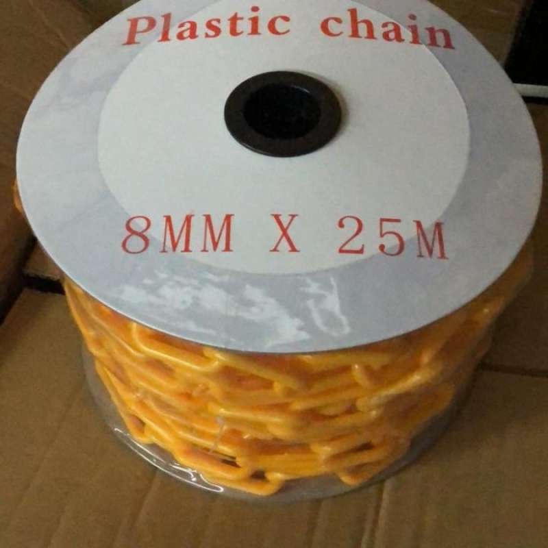Jual Rantai Plastik 8 Mm X 25 M Plastic Chain / Rantai Safety Cone ...