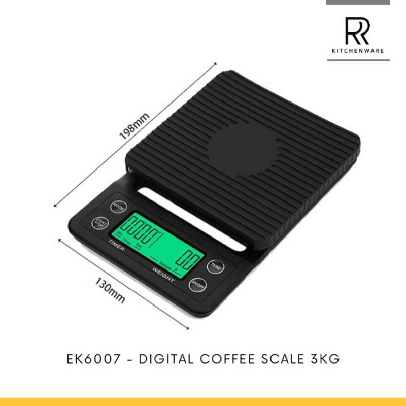 Promo Digital Coffee Scale 3kg / 0.1gr V60 Drip With Timer / Timbangan ...