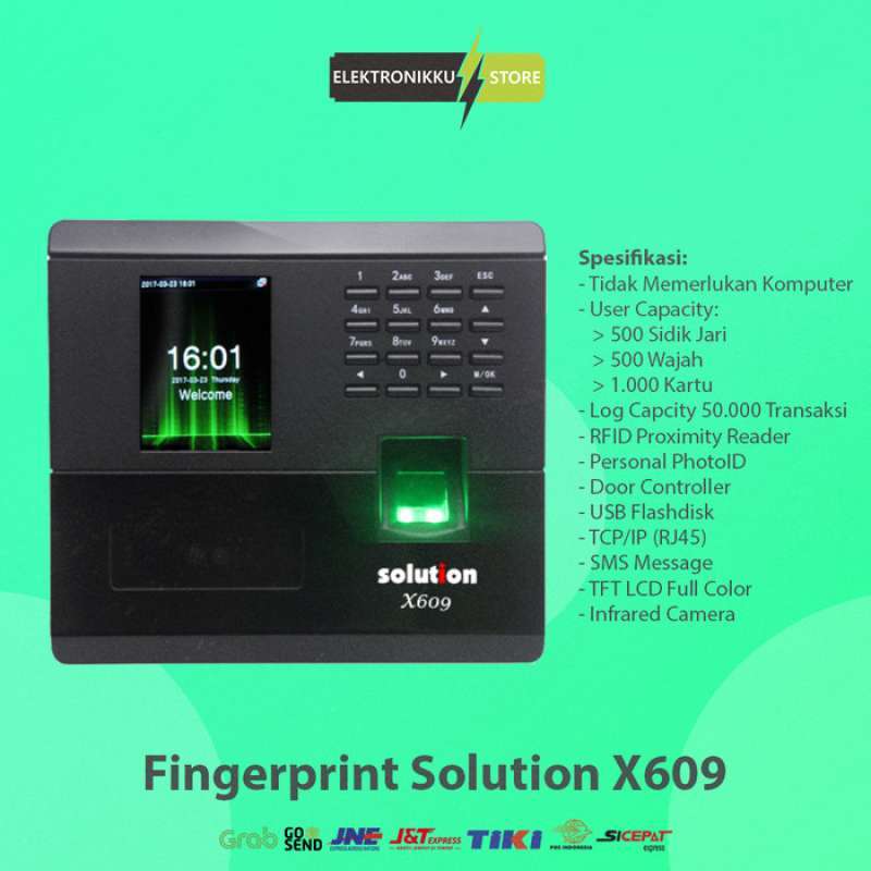 Promo 100% Produk Ori Mesin Absensi Fingerprint Solution X609 Absen ...