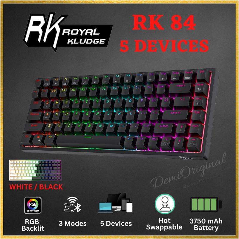 Jual 84 Royal Kludge Mechanical Gaming Rgb Keyboard Wireless Bluetooth ...