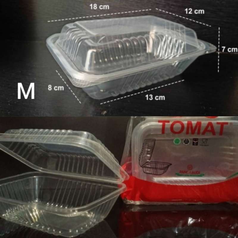 Promo Box Mika Makanan Foodpack Cap Tomat Ukuran M Sedang Bening Anti ...