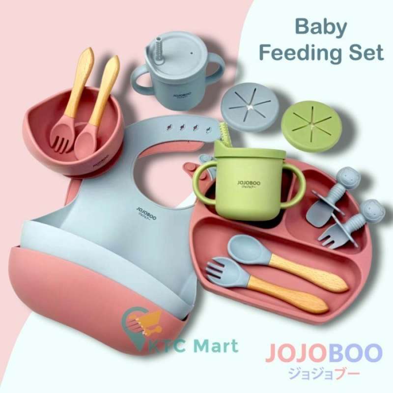 Promo 8 In 1 Peralatan Makan Bayi Set Silicon Suction Foodgrade Baby ...