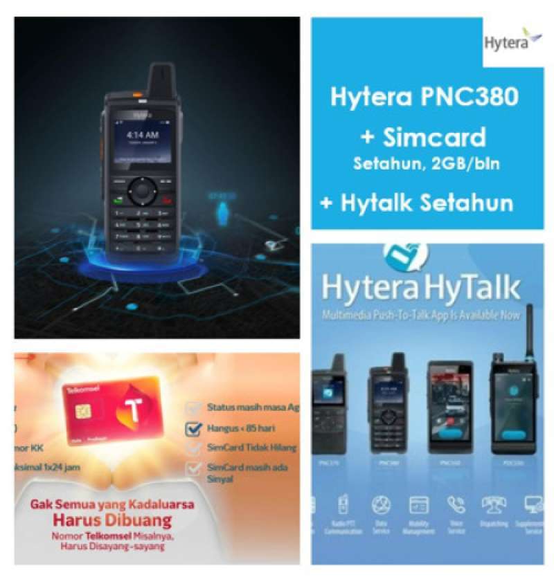 Promo Hytera PNC380 (1 set) Poc Radio + Simcard + Hytalk Setahun HT ...