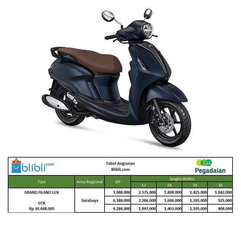 Jual Pegadaian - [DP] Yamaha Grand Filano Lux Sepeda Motor [OTR ...