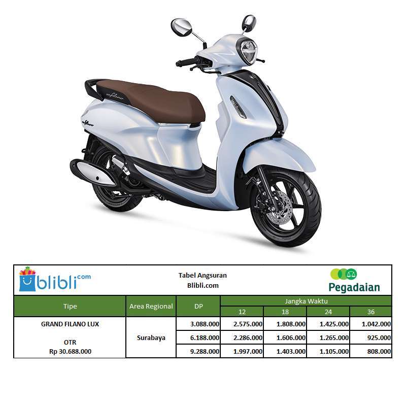 Jual Yamaha Grand Filano 2023 Pegadaian Terbaru Dengan Harga Termurah ...