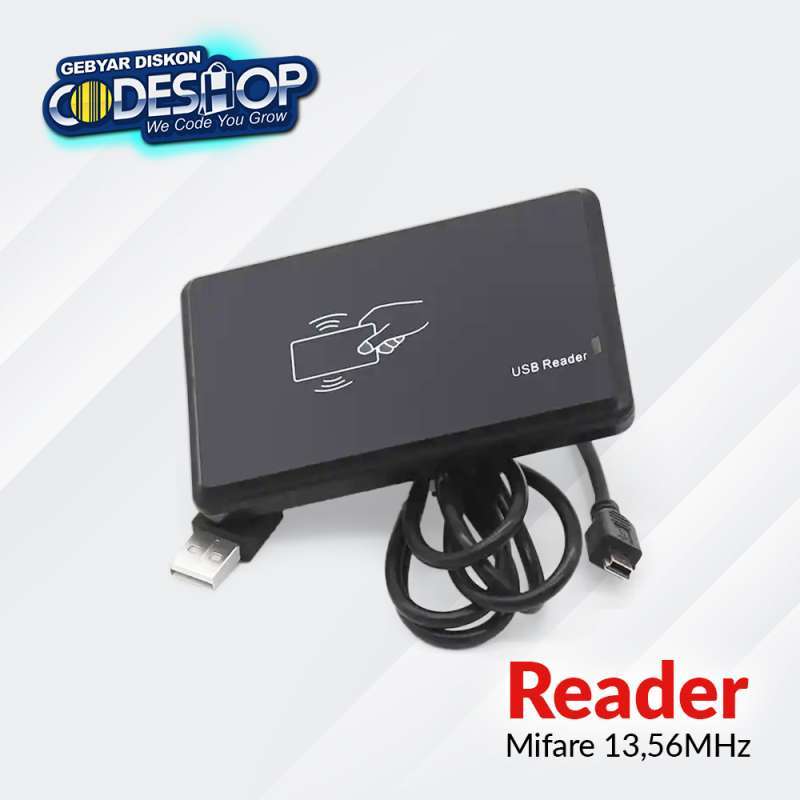 Jual Rfid Reader 13.56mhz Mifare Contactless Pembaca Kartu Plug N Play ...