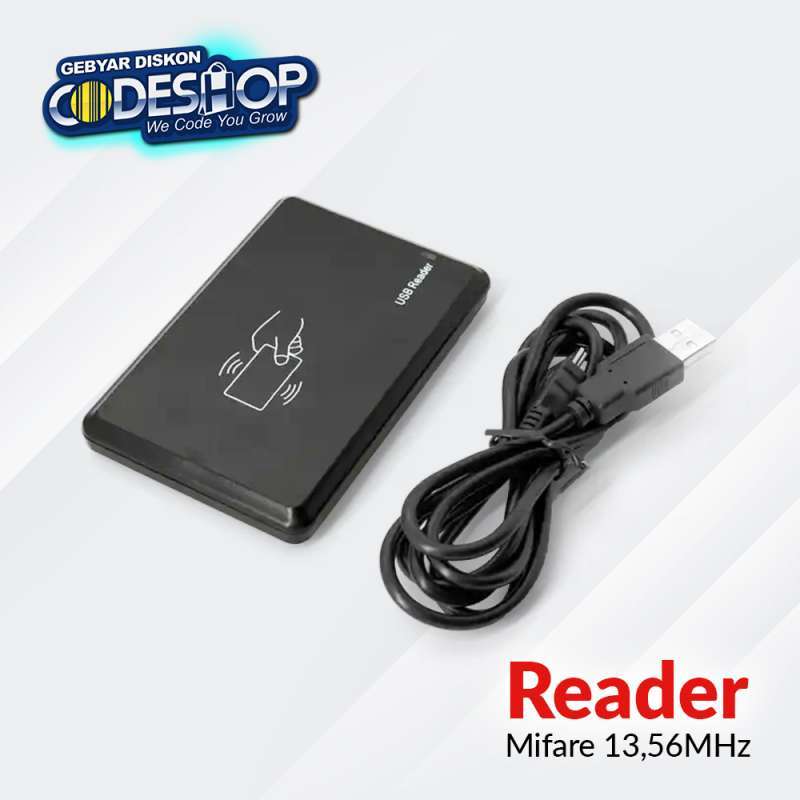 Jual Rfid Reader 13.56mhz Mifare Contactless Pembaca Kartu Plug N Play ...