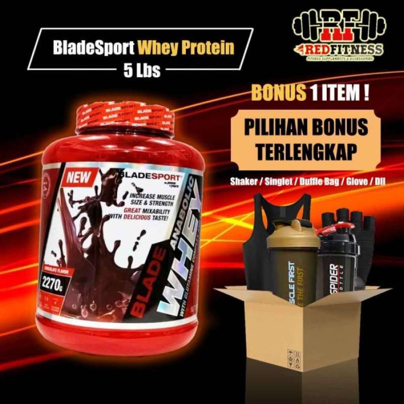 Promo Blade Sport Whey Protein 5 Lbs Whey Protein Isolate Concentrate Bpom Diskon 33% Di Seller ...