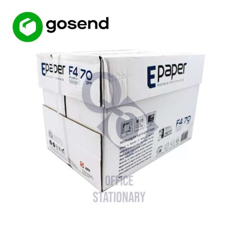 Jual Kertas Hvs F4 70gr Epaper / E Paper 1 Dus Khusus Gosend Grab Di ...