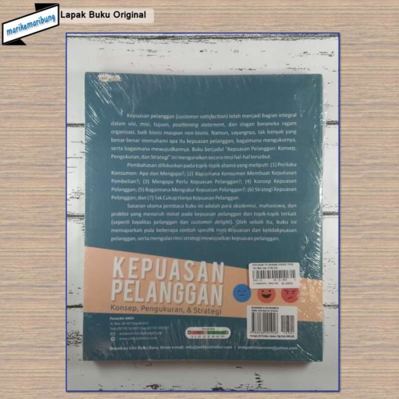 Promo Buku Kepuasan Pelanggan - Konsep, Pengukuran dan Strategi Diskon 31% di Seller Onic Shop ...