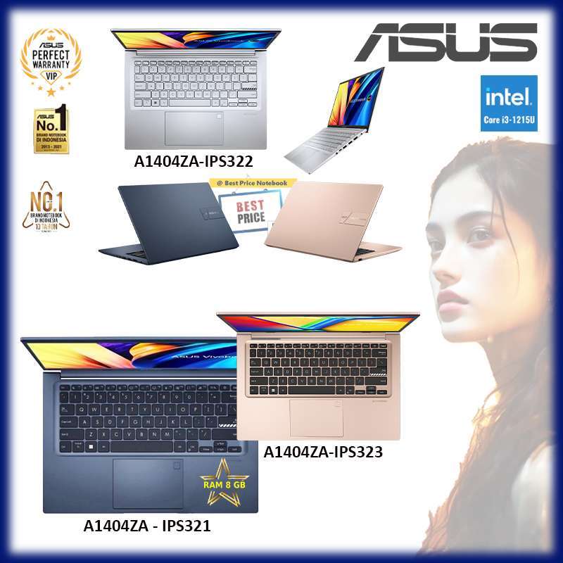 Jual ASUS Vivobook 14 A1404ZA IPS321 Core i3 1215U 8GB 256GB W11 OHS ...
