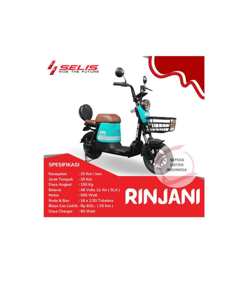 Jual Sepeda Listrik Rinjani Original Terbaru - Harga Promo Murah Juni ...