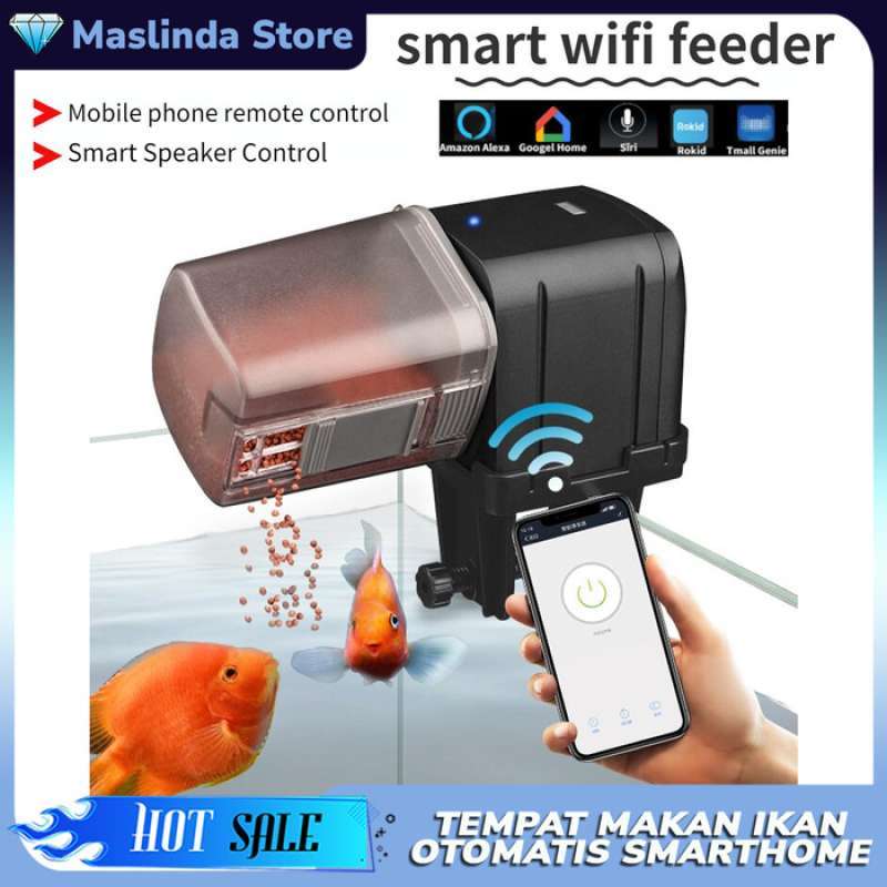 Promo Tempat Makan Ikan Otomatis Dispenser Makanan Pakan Ikan Akuarium ...