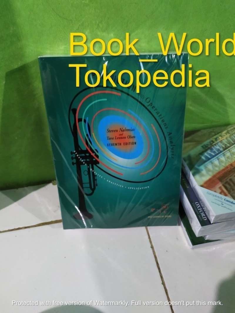 Promo Production and Operations Analysis 7th edition by Steven Nahmias ...