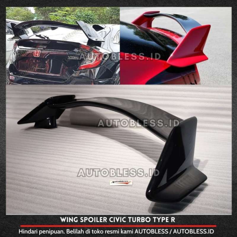 Jual Wing Spoiler Honda Civic Type R Civic Turbo Hatchback TAIWAN di ...