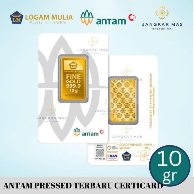 Jual Antam Logam Mulia 10 Gram Certicard Terbaru 10 Gr Lm Di Seller ...