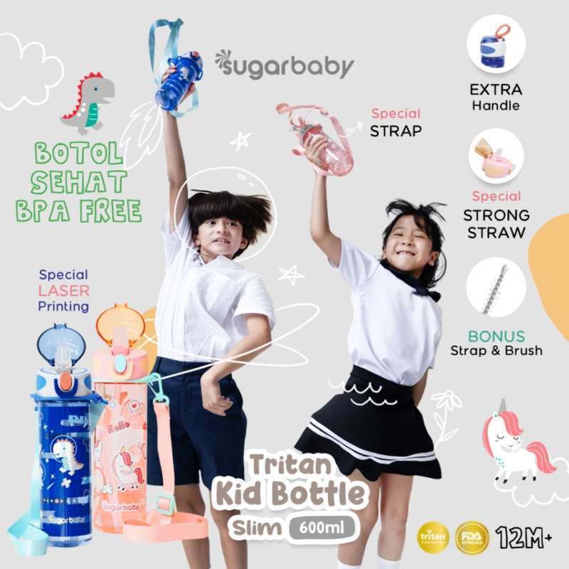 Jual Sugarbaby Tritan Kid Bottle Slim 600ml Botol Minum Anak Di Seller Klikbabylove 2.0 ...