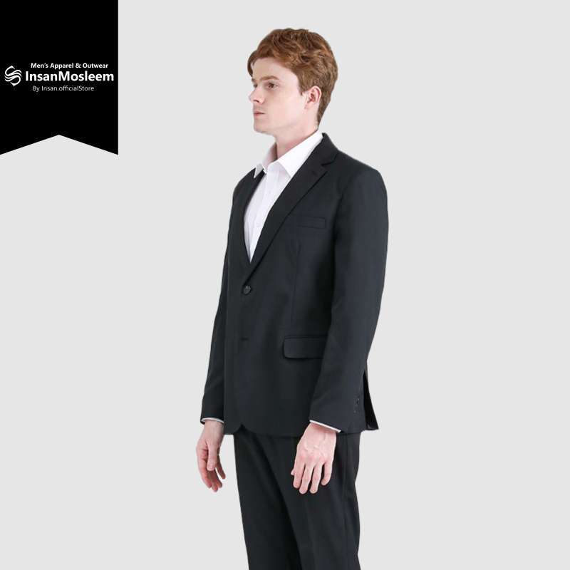 Jual Jas Blazer Polos Hitam Formal - Jas Wisuda - Nikah Jas Kerja Pria ...
