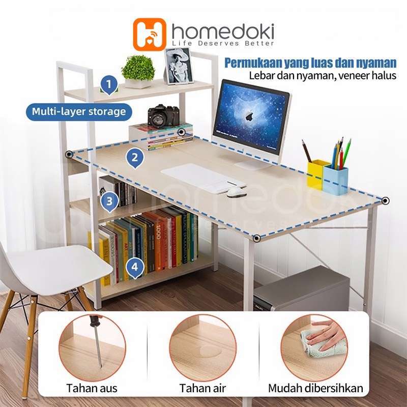 Promo Homedoki Meja Pc/meja Komputer/pc Table/meja Gaming/meja Komputer ...