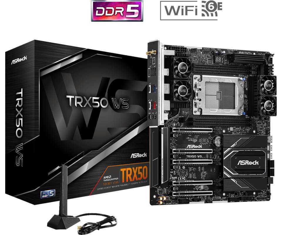 Jual Asrock Trx50 Ws (amd Trx50, Eatx , 4 X Ddr5, Wi-Fi 6e, Pcie Gen5 ...