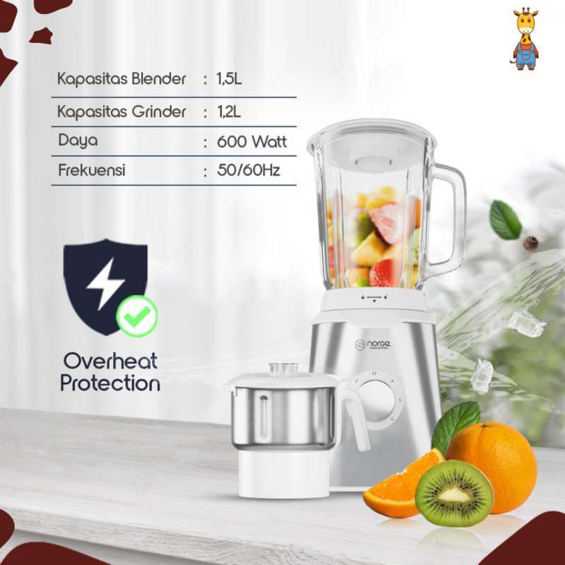 Jual Norge Table Blender 1.5l Dan Grinder 1.2l - Blender Multifungsi ...
