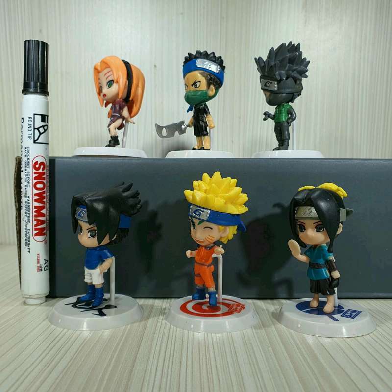 Jual mainan static figure naruto sasuke sakura kakashi zabuza haku ...