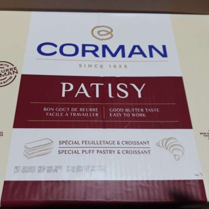 Promo Butter Corman Patisy Sheet 2kg Diskon 33% Di Seller Azzana Storee ...