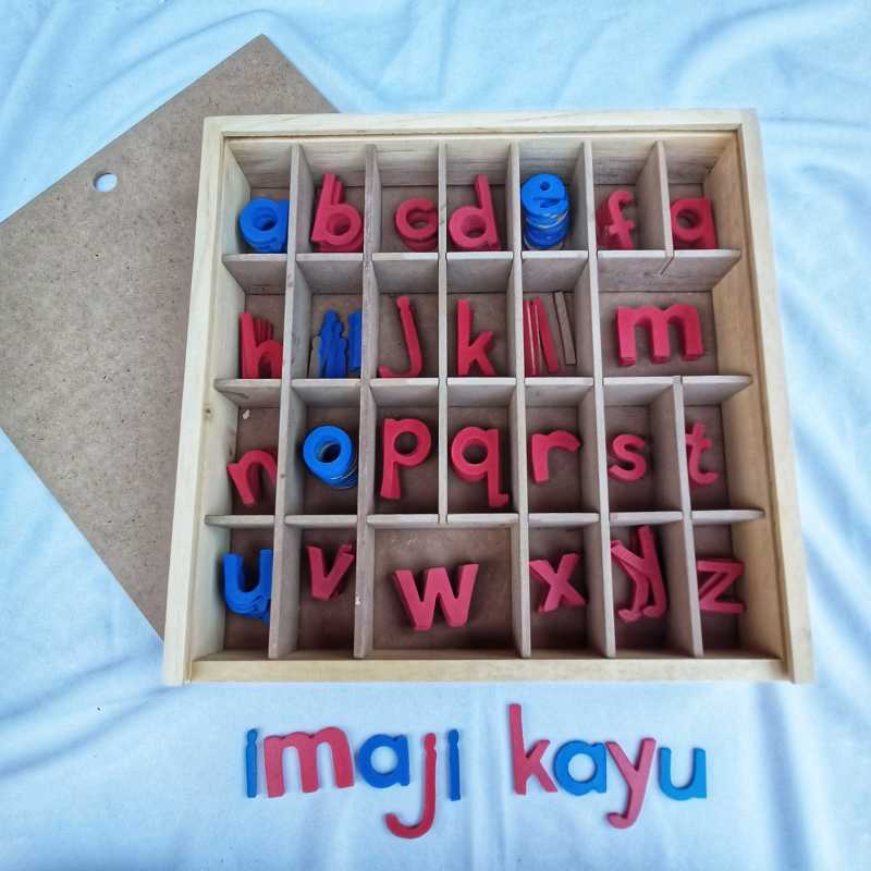 Promo Montessori Toy Moveable Kotak Huruf Abc Angka Alphabet Belajar ...
