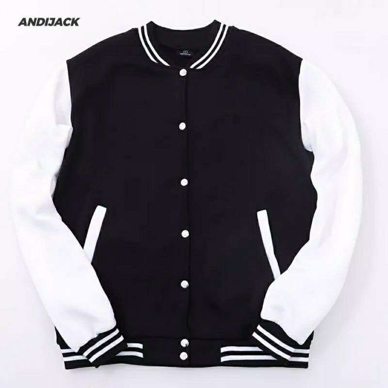 Promo Verish Jaket Baseball Varsity Unisex Original Polos Warna Hitam ...