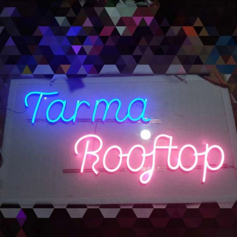Promo Lampu Led Neon Text Tulisan Tarma Rooftop Pesanan Kak Surya ...