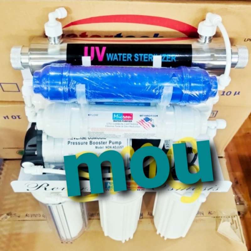 Promo Mesin Filter Air Minum Ro 7 Stage 100 Gpd + Uv -2 Gpm+ Bio Yellow ...
