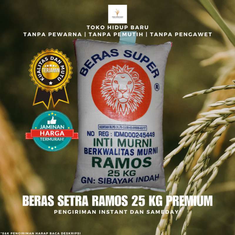 Promo Beras Setra Ramos Premium 25 Kg Cap Kepala Singa Diskon 33% Di ...