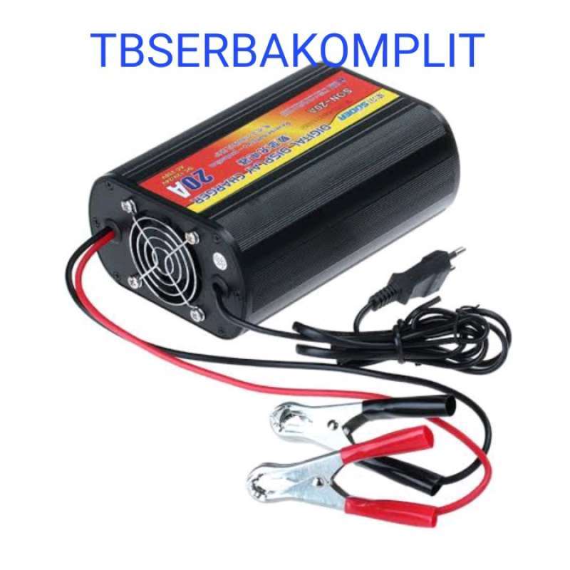 Promo Charger Aki 12V 24V Otomatis Souer SON-20A Battery Basah Kering ...