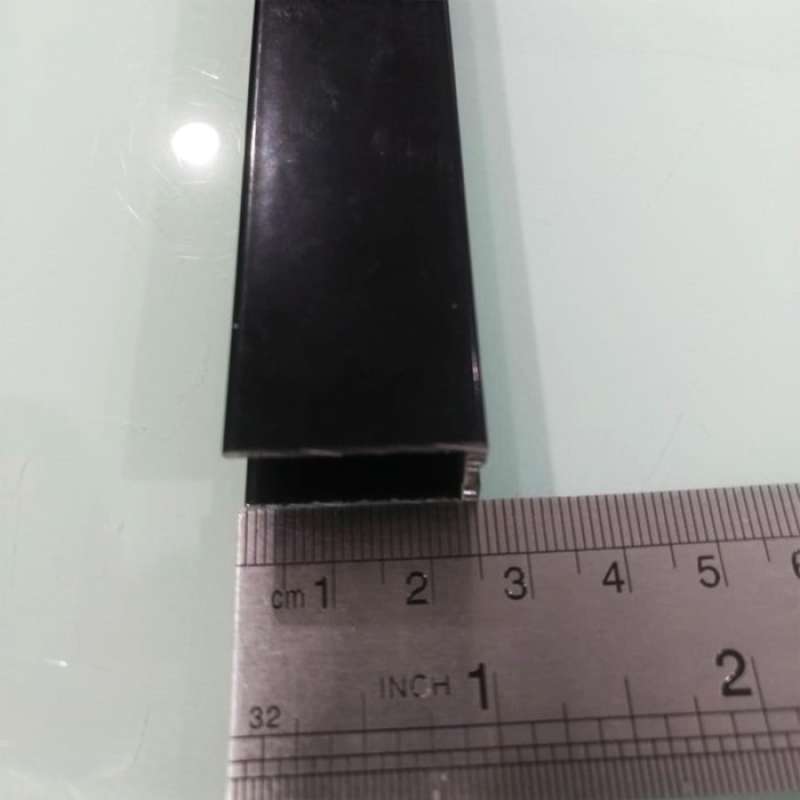 Promo List U Aluminium Partisi Cubicle 12mm Lis U (5.6 Meter) - Hitam ...
