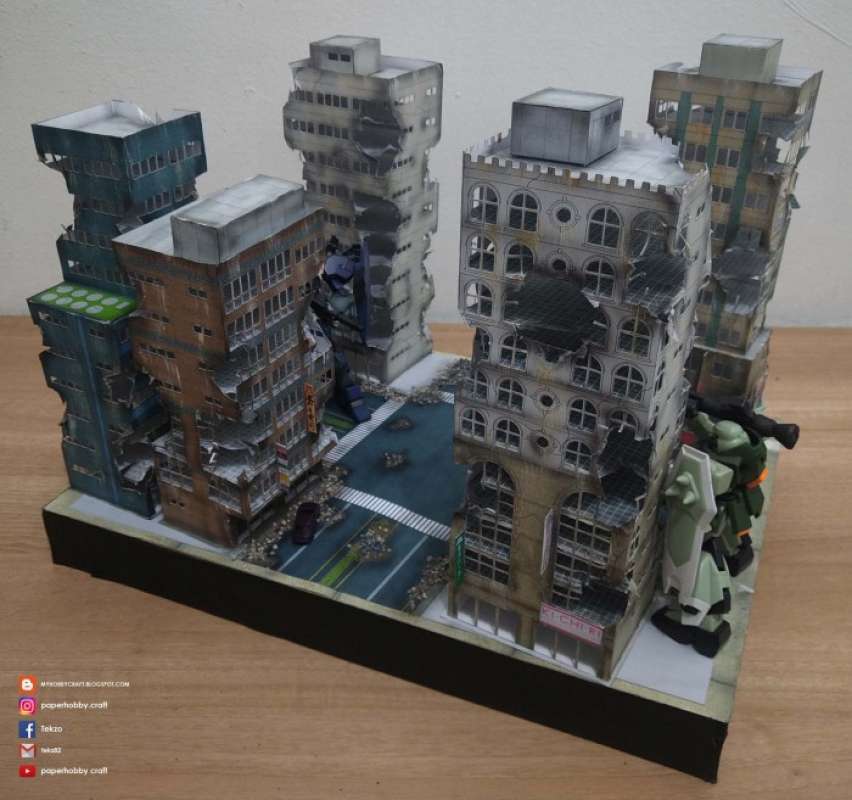 Promo Diy Miniatur Gedung Building 1/144 Papercraft - Tocko99 Diskon 50 ...