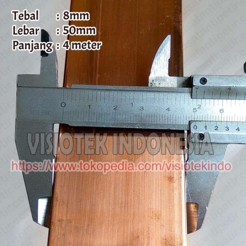 Promo Busbar Plat Tembaga 8x50x4000 / Bus Bar Grounding / Panel Listrik ...