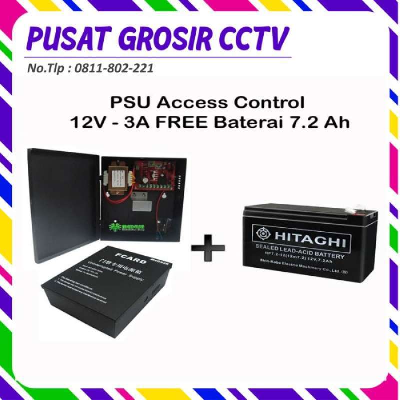 Promo Power Supply Access Control PSU 12V 3A FREE Battery Garansi 1 Tahun Diskon 23% di Seller ...