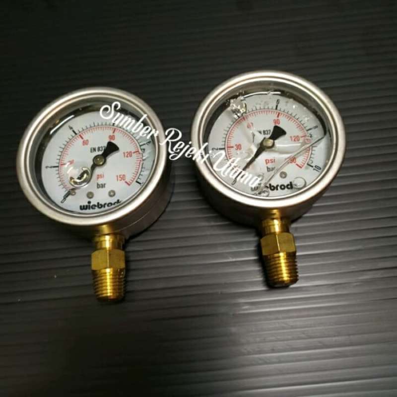 Promo Pressure Gauge Stainless 40 - 100 Bar Diskon 23% Di Seller Gamora ...