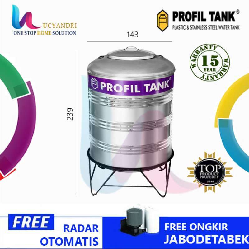 Jual Tangki Air Stainless Profil Tank PS 3900 PAKAI KAKI di Seller ...