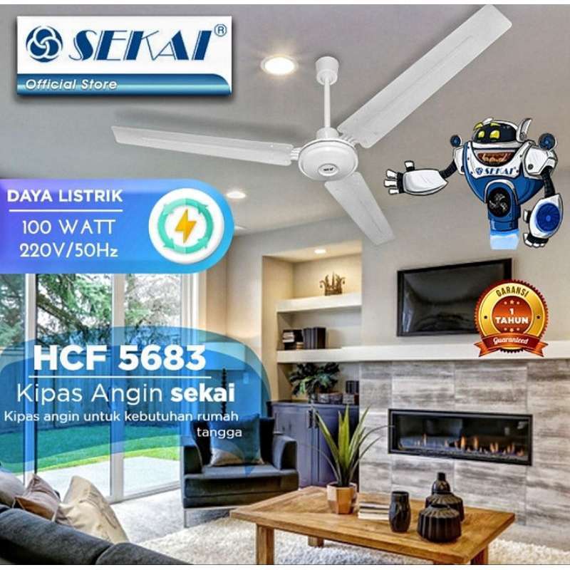 Jual Ceiling Fan 56 inci Sekai HCF5683 / Kipas Angin Gantung 56 Inch ...
