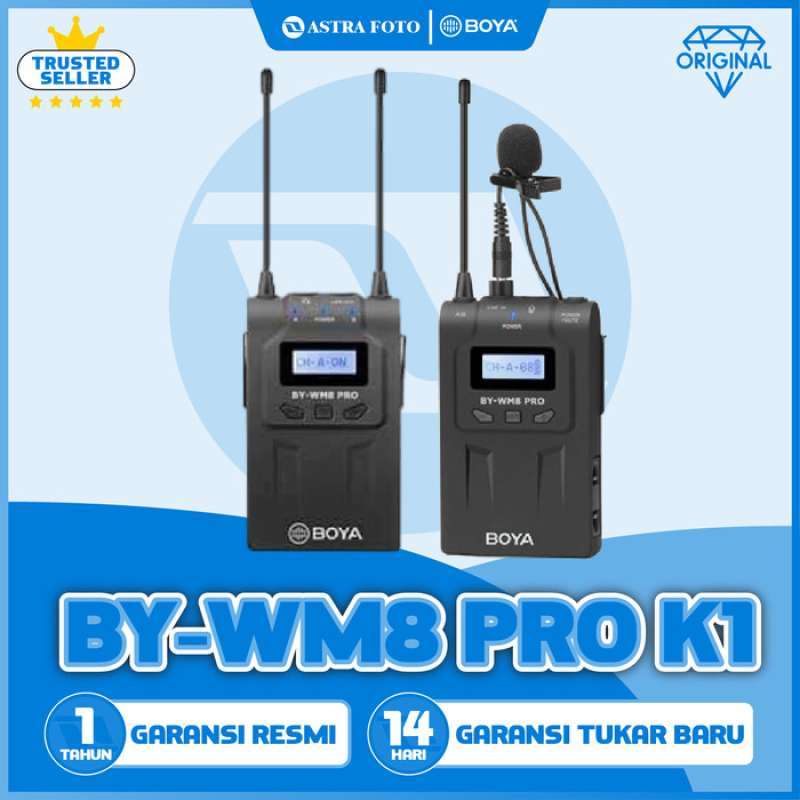 Promo BOYA BY-WM8 Pro K1 UHF Dual Channel Wireless Mic Microphone System Diskon 23% di Seller ...
