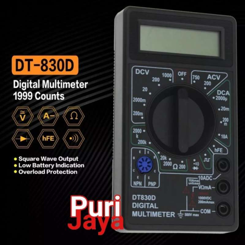 Promo Multimeter DT830D DT830B Digital Multi Tester Meter Ampere DT830 ...